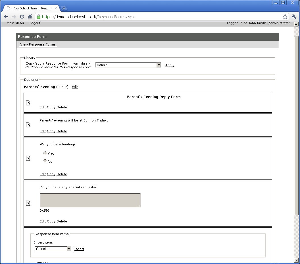 Create and Save a Form Template