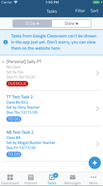Viewing Your Tasks in the iOS App