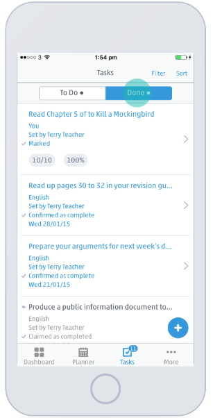 Viewing Your Tasks in the iOS App
