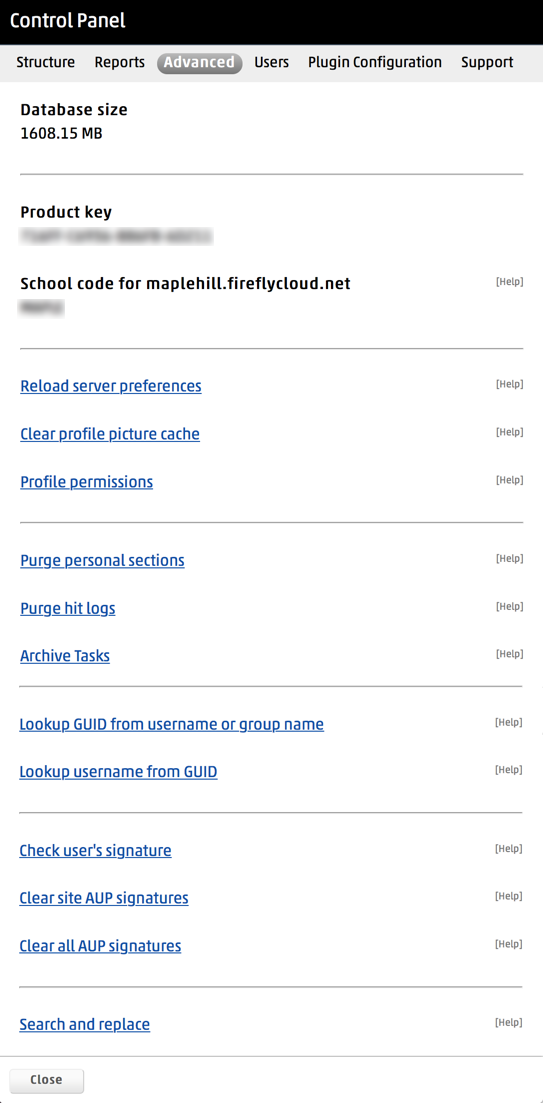 Advanced Site Settings