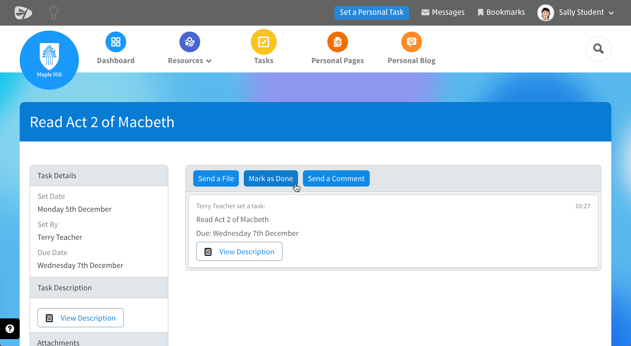Marking Tasks as Done