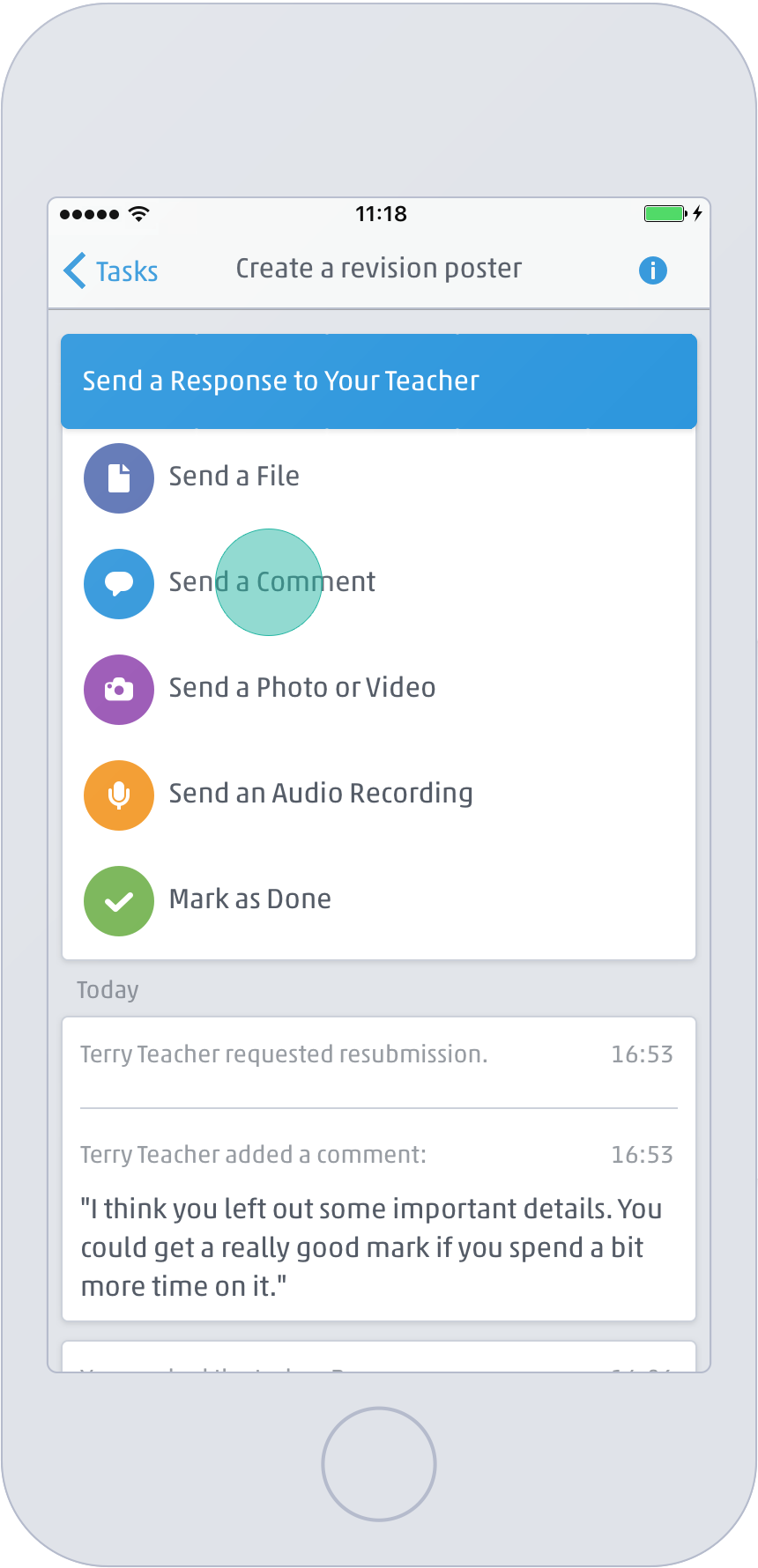 Responding to Tasks (iOS)
