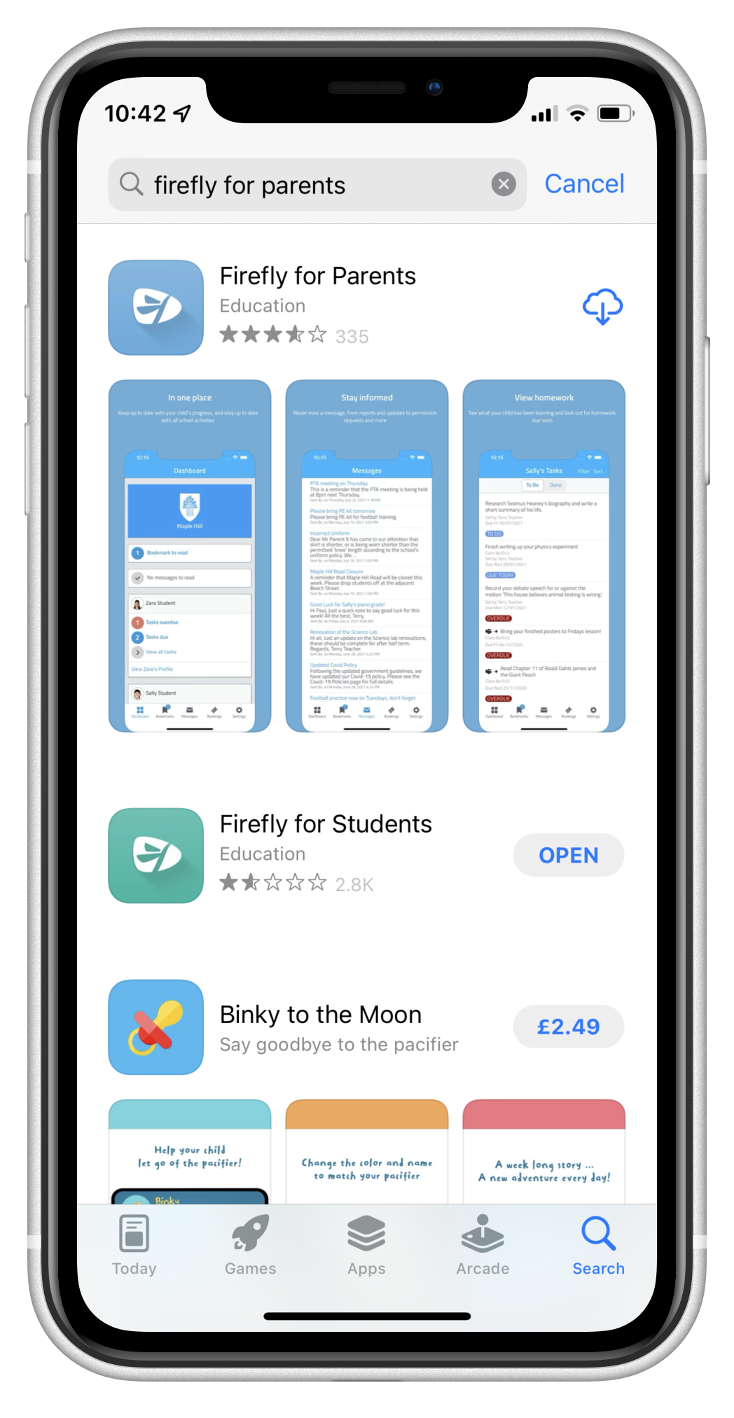 Firefly for Parents App (iOS)