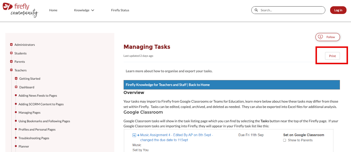 Firefly Learning Community Overview