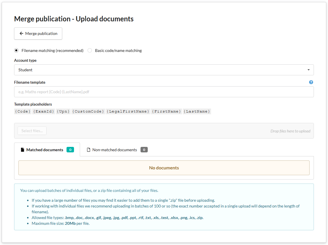 Document Merge/Batch Publications