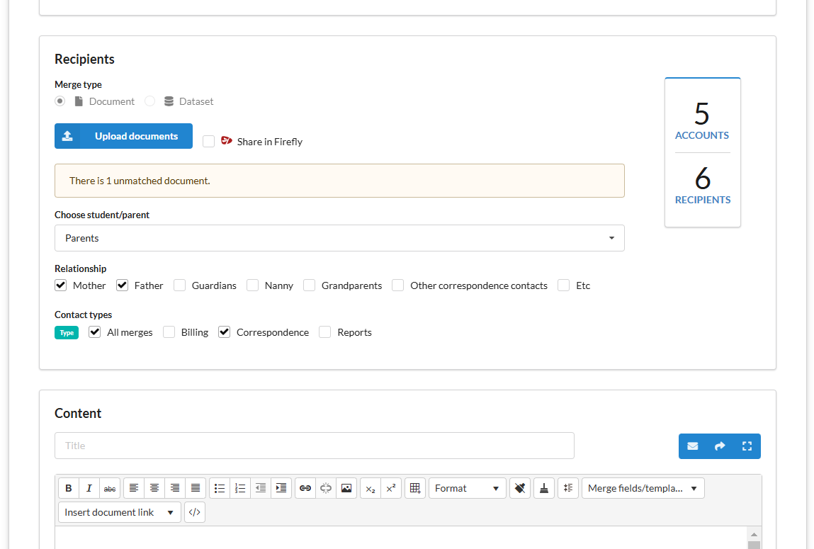 Document Merge/Batch Publications