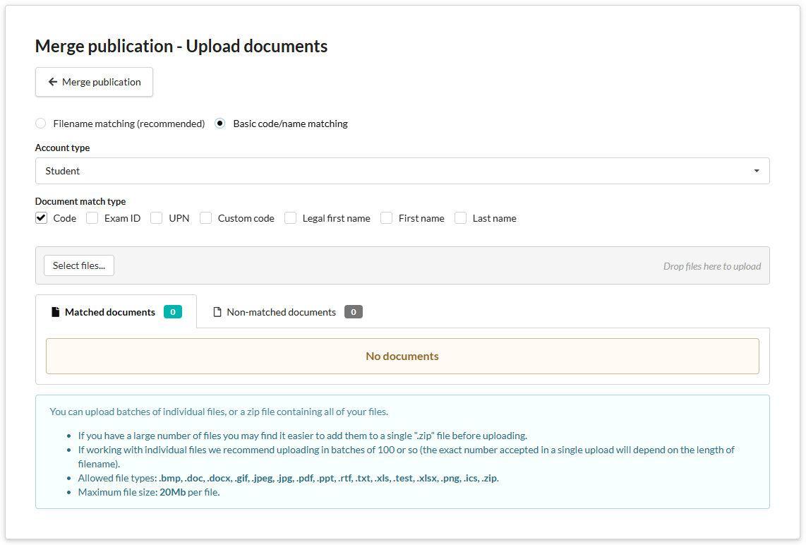Document Merge/Batch Publications